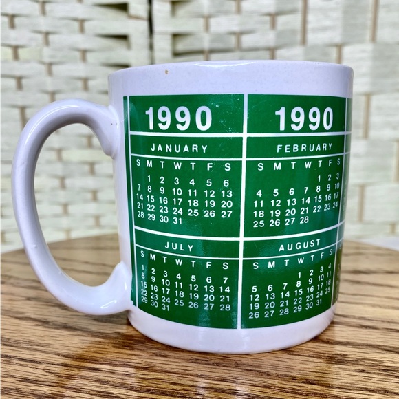 Kitchen | Vintage 199 12 Month Calendar Coffee Mug Tea Cup Ceramic ...